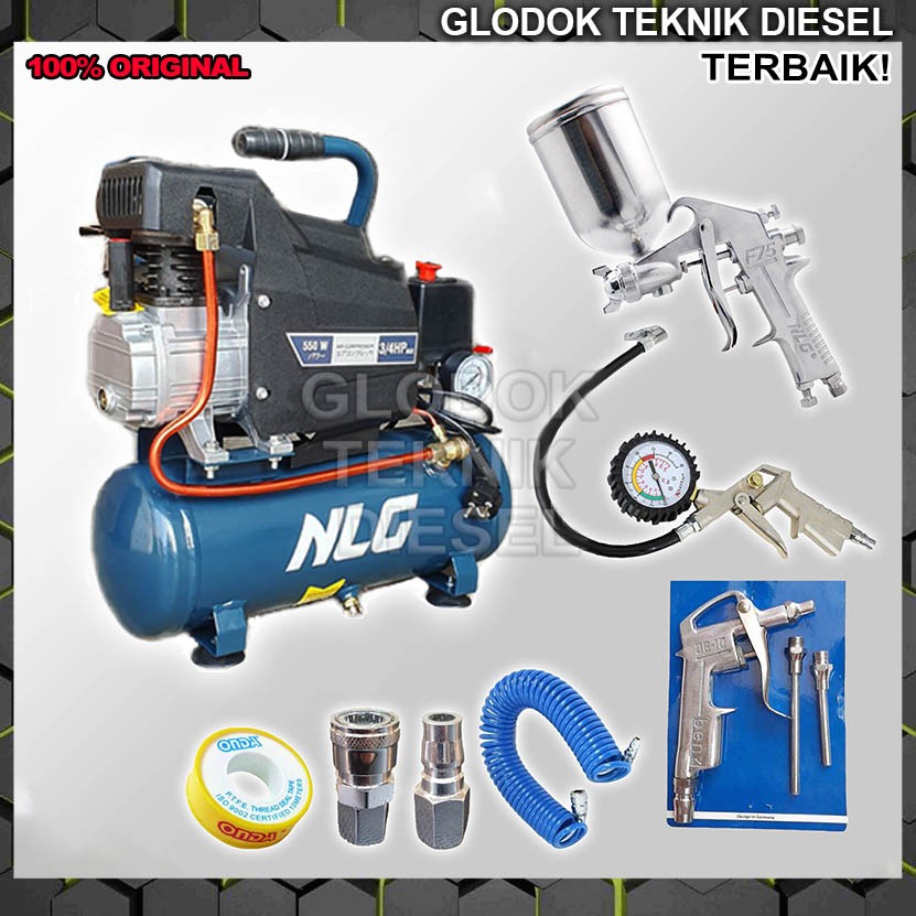 Jual NLG Air Compressor Direct Kompresor Angin Listrik 3/4 HP 9L DD ...