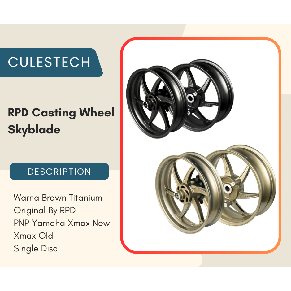 Jual Velg RPD Xmax X-max X-Max Casting Wheel Sky Blade ORI | Shopee ...