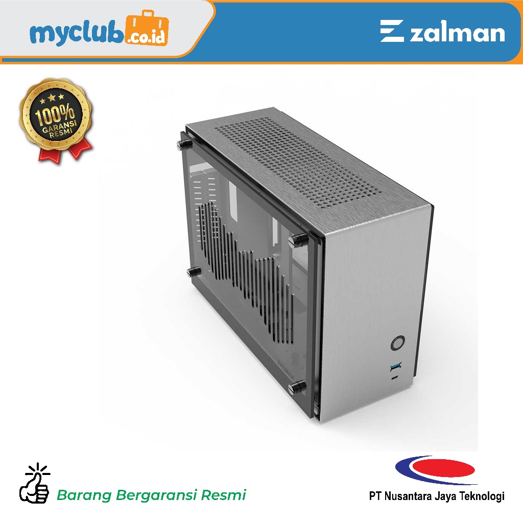 Jual Zalman Casing PC M2 Mini Silver Aluminum Steel Mini ITX | Shopee ...