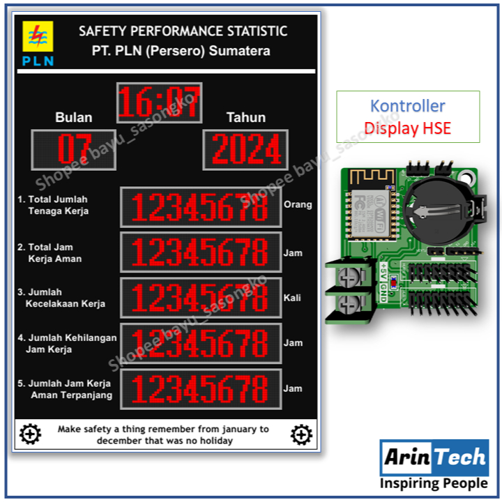 Jual Kontroller HSE Performance Board - Safety Board K3 - Tampilan 2 ...