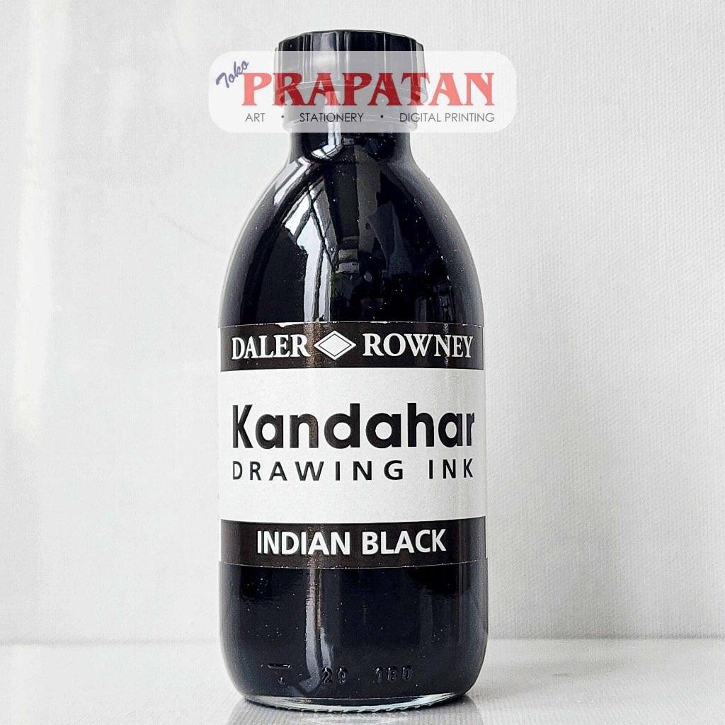 Jual Tinta Daler Rowney KANDAHAR Indian Black Ink 175ml | Tinta China ...