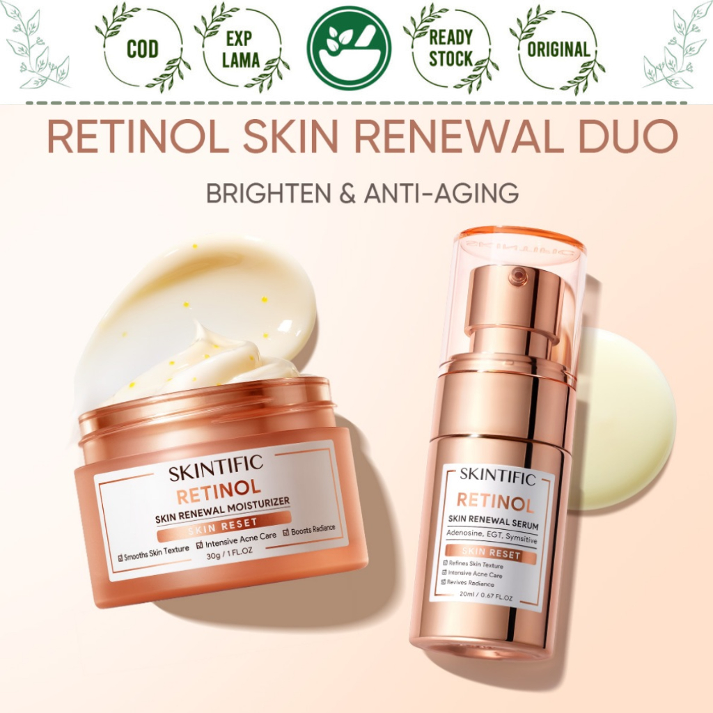 Jual SKINTIFIC RETINOL SKIN RENEWAL MOISTURIZER SERUM DUO RETINOID ...