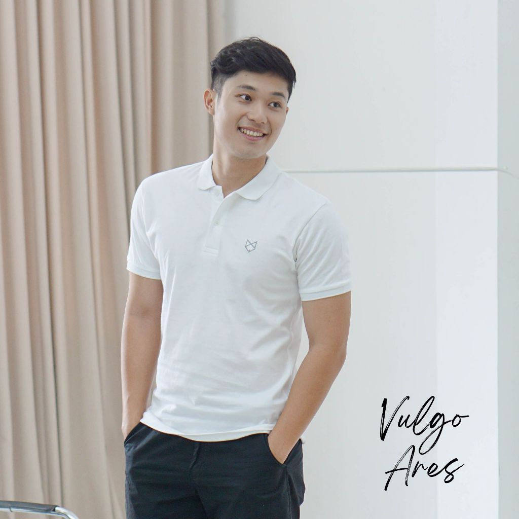 Jual Vulgo Ares - Basic Polo Shirt White Pria Wanita Putih | Shopee Indonesia