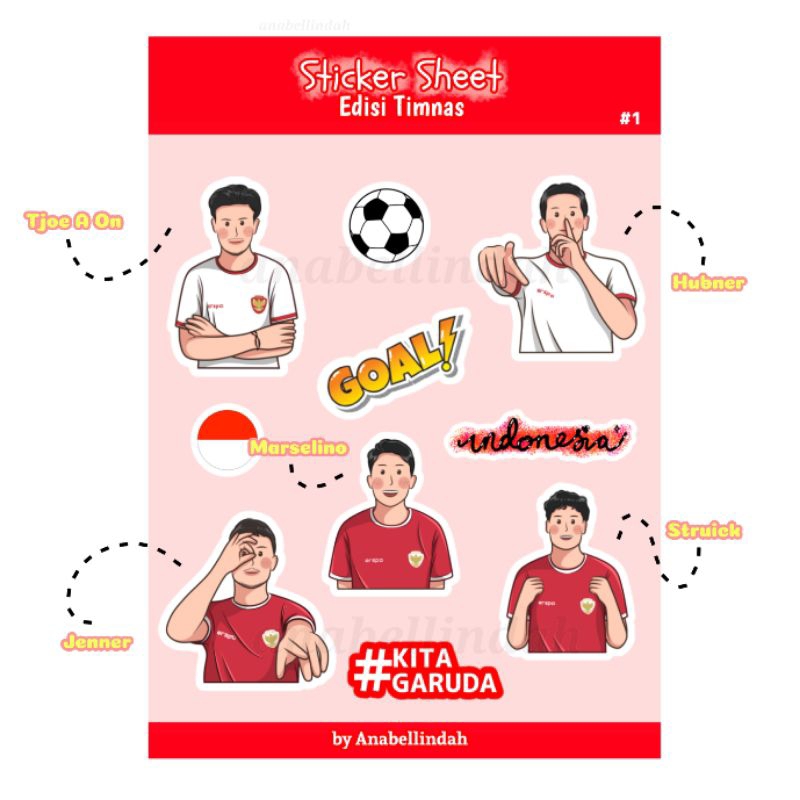 Jual STICKER SHEET EDISI TIMNAS INDONESIA | Shopee Indonesia