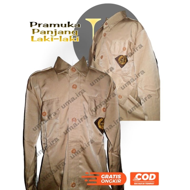 Jual Baju Pramuka panjang laki-laki seragam sekolah SD SMP SMA | Shopee Indonesia