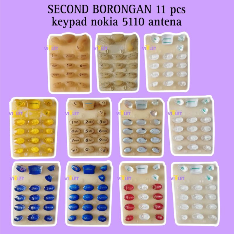 Jual SECOND BORONGAN 11 pcs keypad nokia 5110 antena. keypad nokia 5110 ...