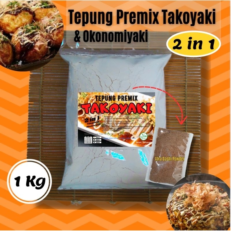 Jual Tepung Takoyaki Halal Tepung Premix Bahan Takoyaki 1 kg Tepung ...