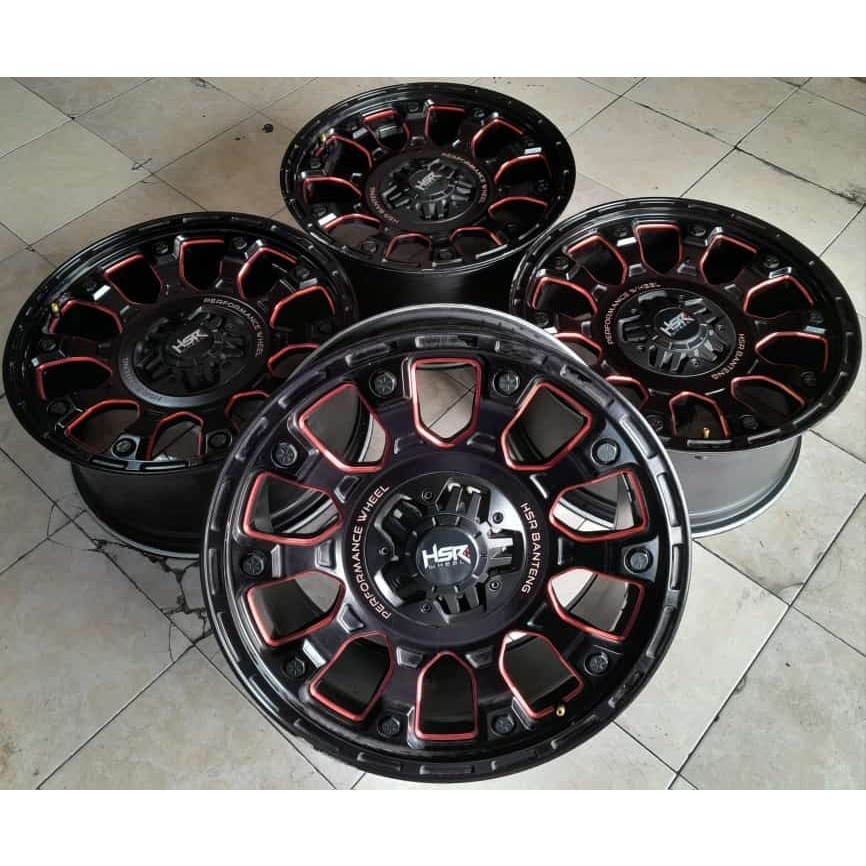 Jual Velg bekas racing hsr banteng r18 buat mobil rubicron innova jeep chevrolet baut 5x114,3 ...