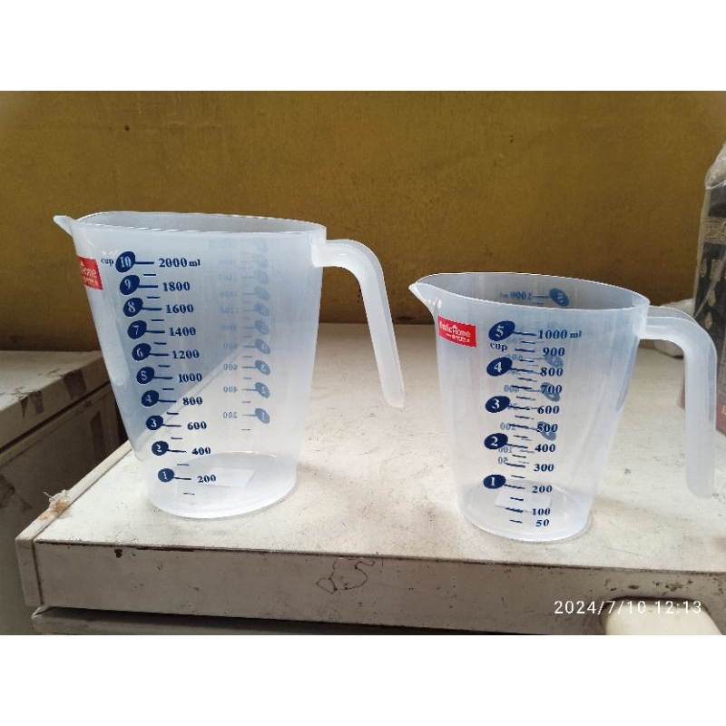 Jual GELAS TAKAR UKUR PLASTIK 1 LITER [ 1000 ml ] | Lion Star 1000ml ...