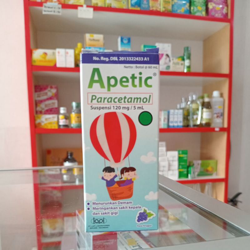 Jual apetic syr - paracetamol 120/5ml - obat demam anak | Shopee Indonesia