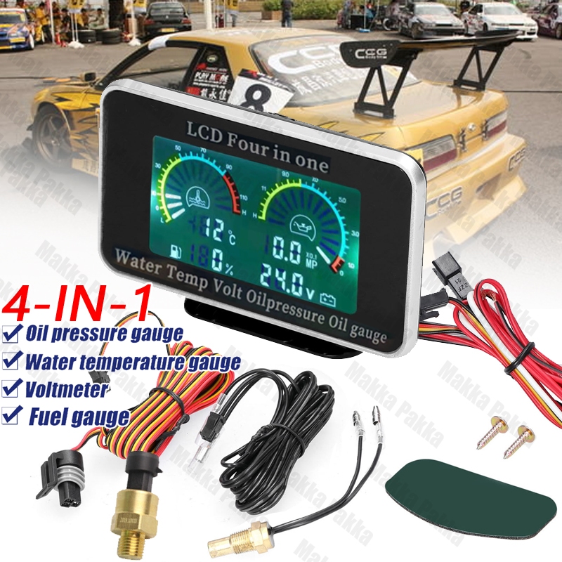 Jual 4 in 1 Pengukur Bahan Bakar Suhu Air Tekanan Minyak Pengukur ...