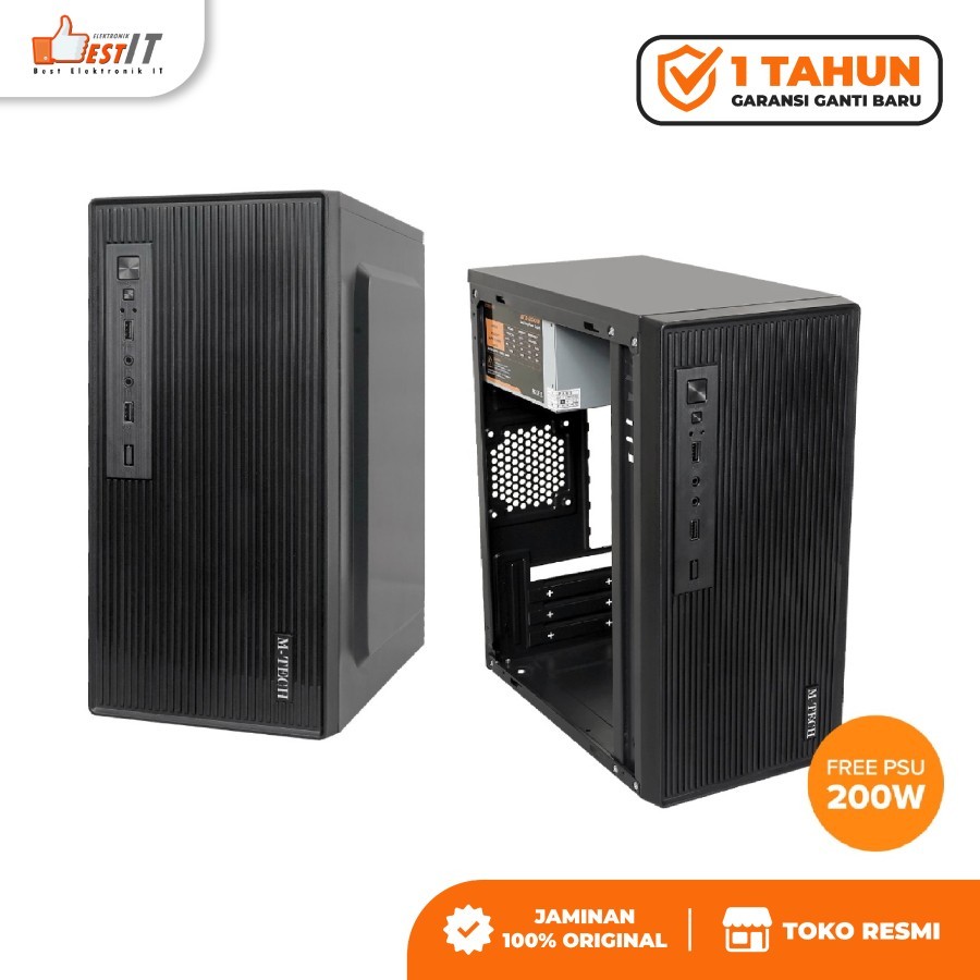 Jual PC Case with PSU ATX 200W Casing PC Komputer H1 | Shopee Indonesia