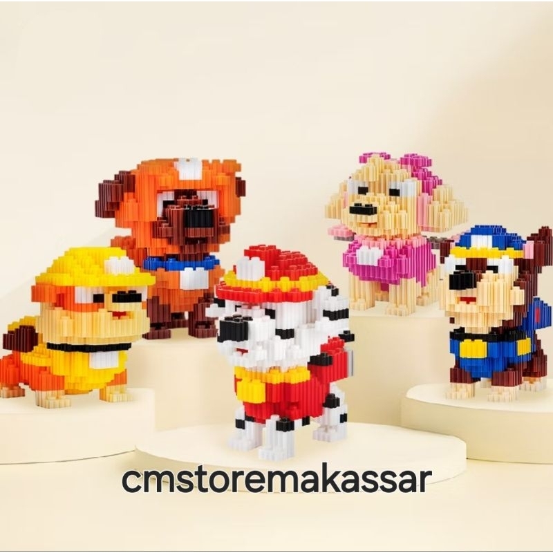Jual Mainan Balok Susun Anak Anjing Paw Patrol Dogs Mini Series Blok ...