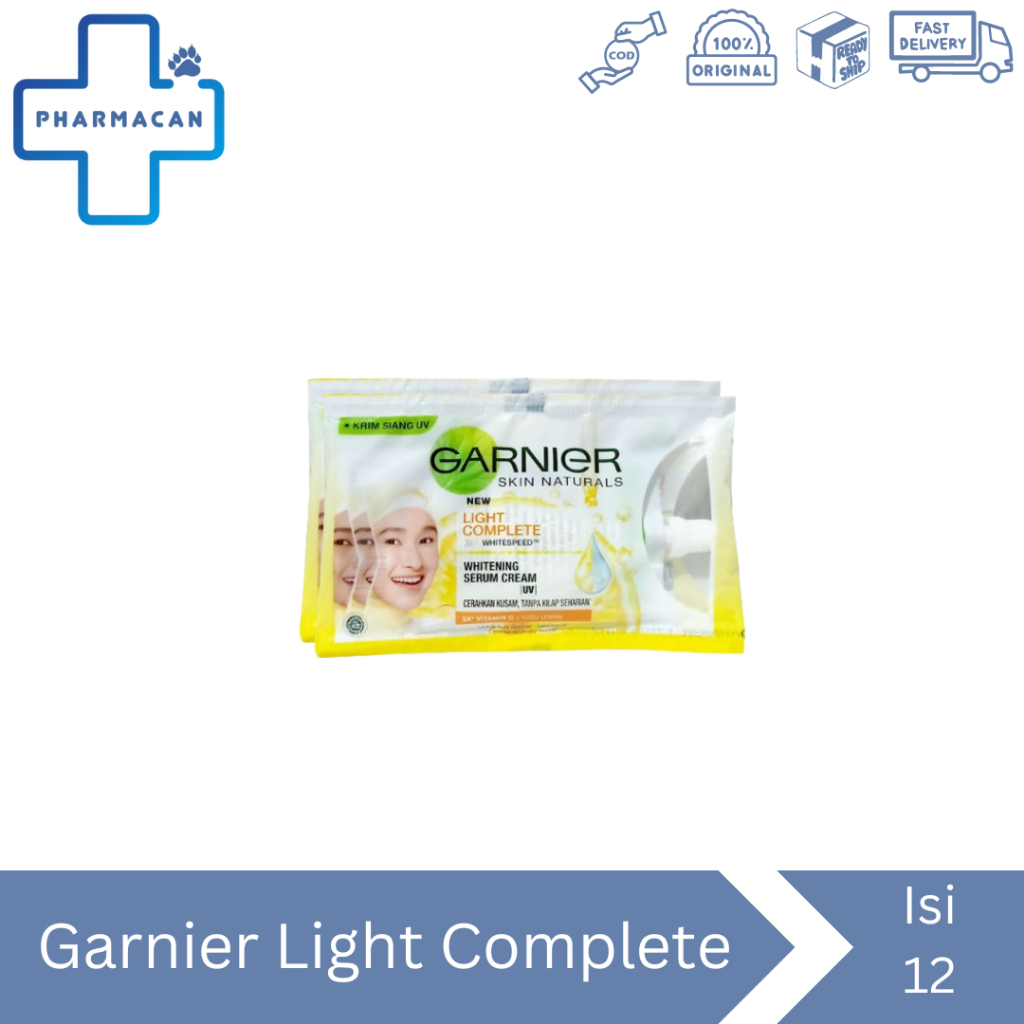 Jual Garnier Light Complete /Varian sabun wajah & cream/1 Renceng /12 ...