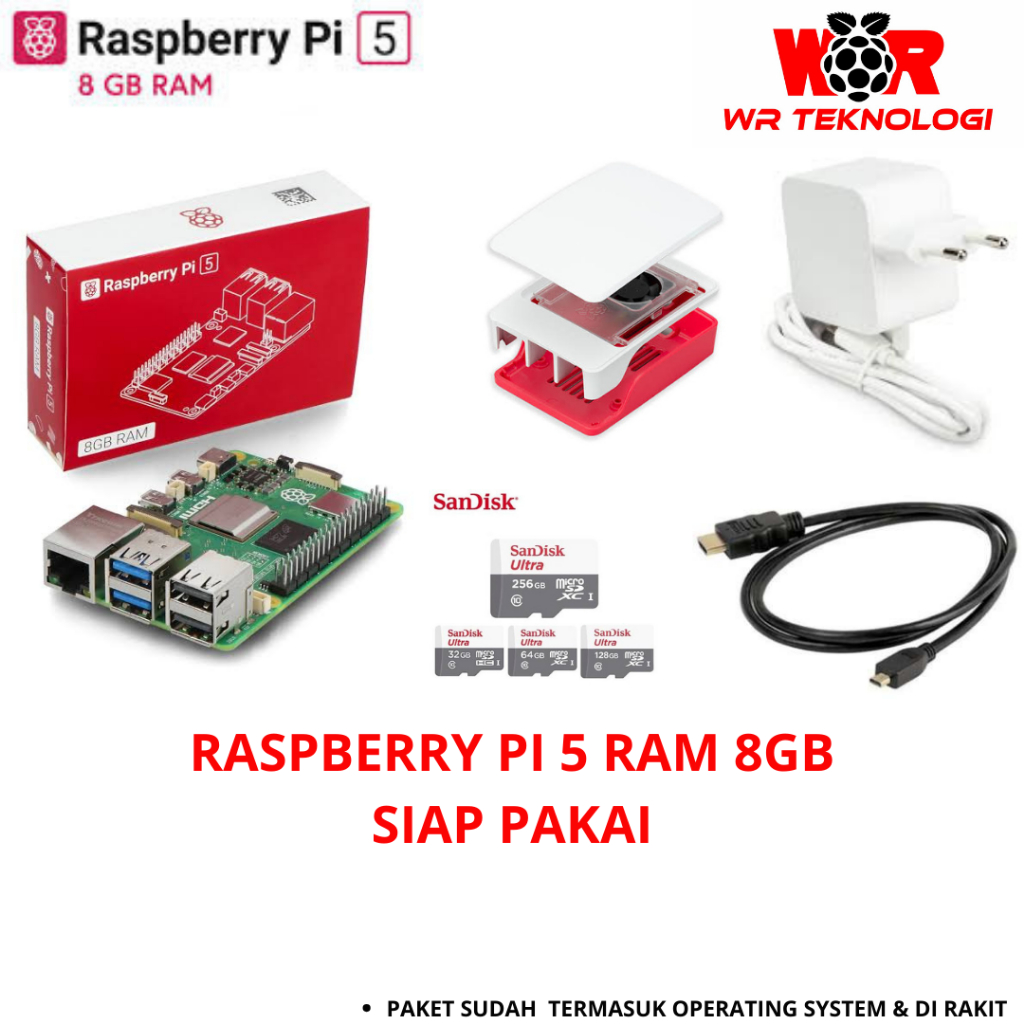 Jual Raspberry Pi 5 Ram 8GB Paket Lengkap Siap Pakai | Shopee Indonesia
