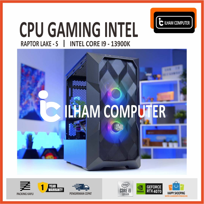 Jual PC GAMING INTEL CORE I9 13900K VGA RTX5070 12GB DDR5 64GB RGB NVME 2TB WIFI | Shopee Indonesia