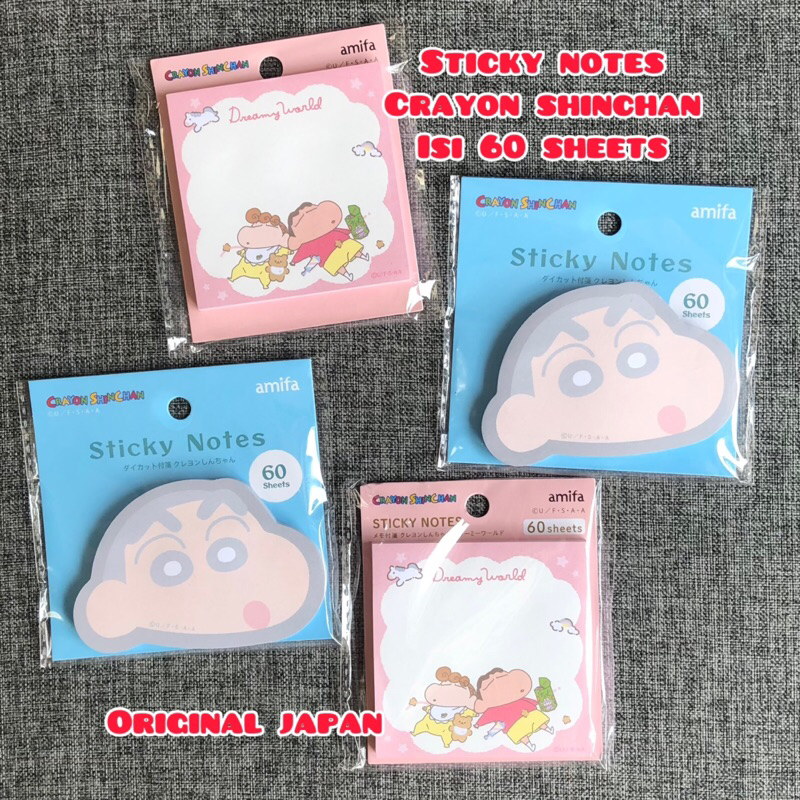 Jual sticky notes memo shinchan isi 60 lembar original japan | Shopee ...