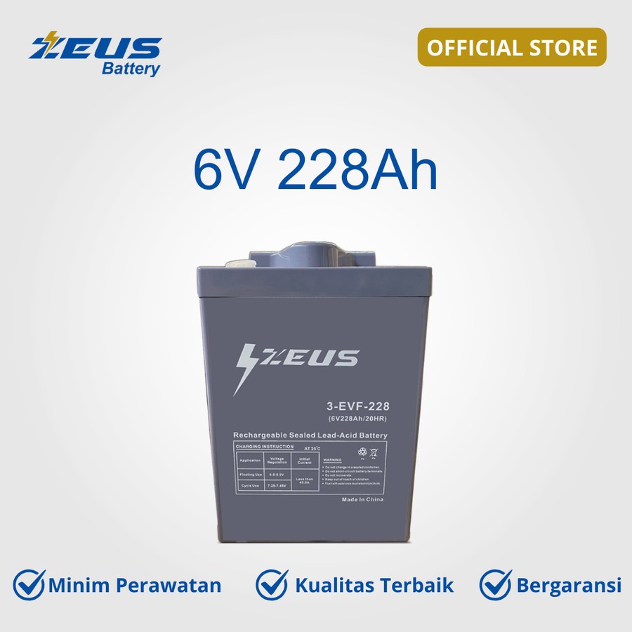 Jual Aki Baterai T-105 zeus 6v 228ah Aki mobil golf 6V 228 Ah | Shopee ...