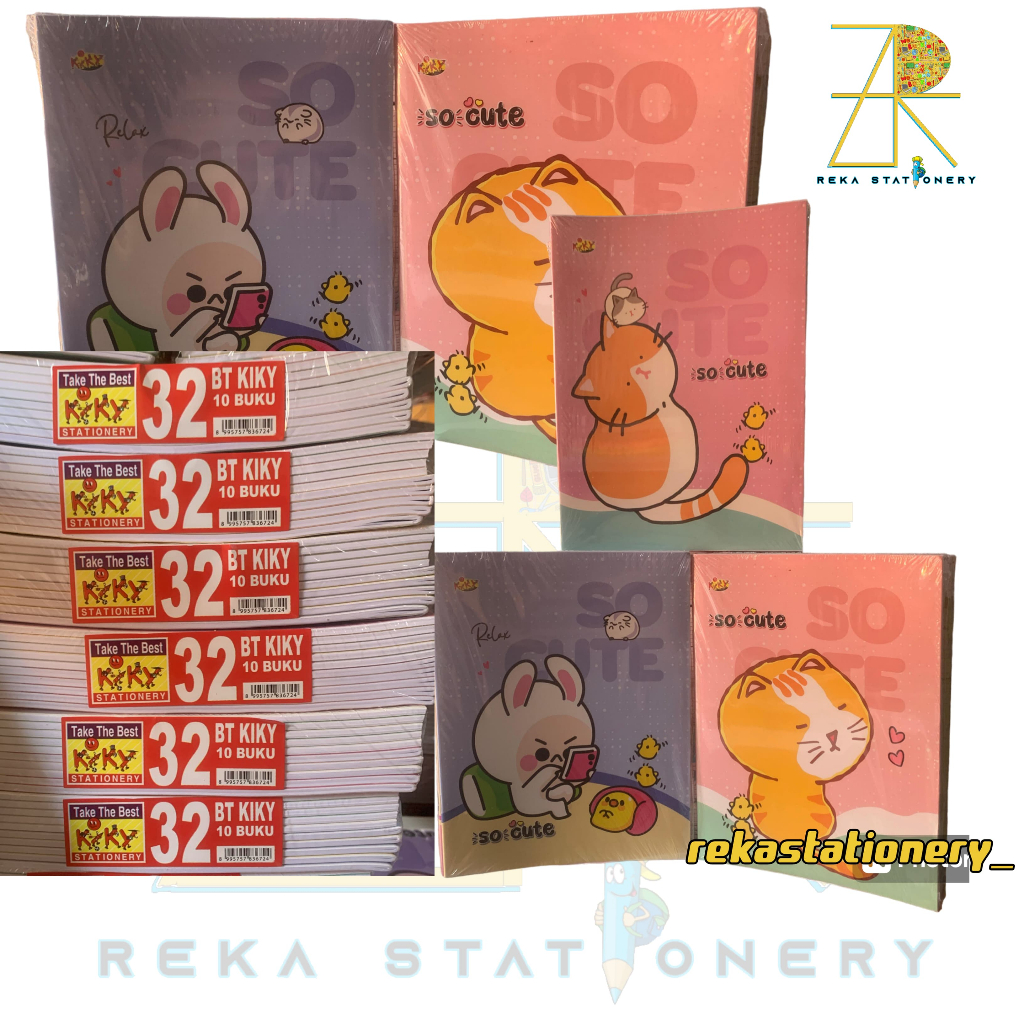 Jual Buku Tulis Kiky 32 Lembar - 1 Pack Isi 10 Buku, Hemat dan ...