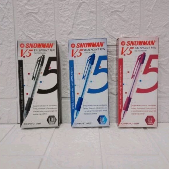 Jual Bolpen / Pulpen / Ballpoint Snowman V5 0.7mm | Shopee Indonesia