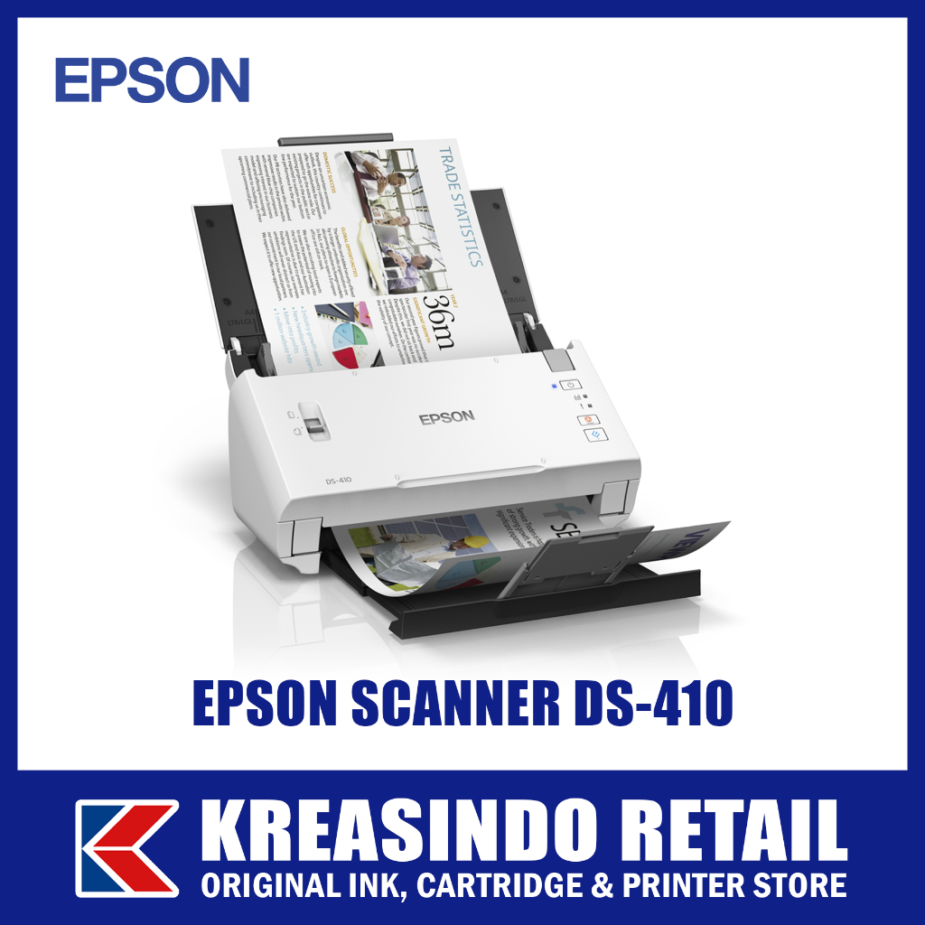 Jual Epson WorkForce DS-410 DS410 A4 Duplex Sheet-fed Document Scanner ...