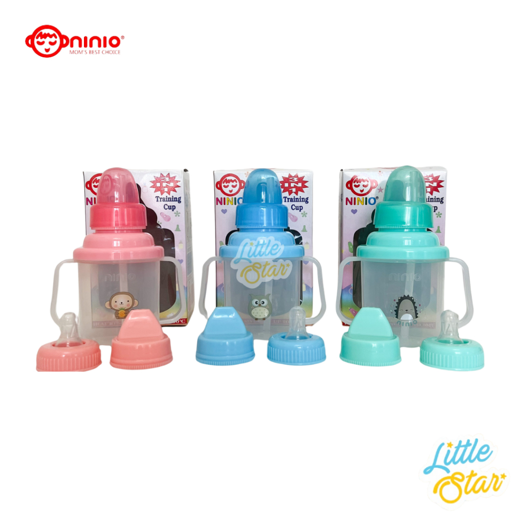 Jual Botol Susu Anak Bayi Ninio 3in1 Dot Balita Training Cup Sedotan ...