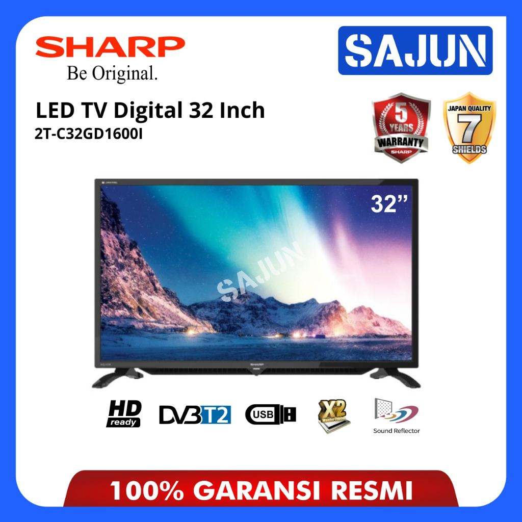 Jual Sharp TV LED Digital 32 Inch HD Ready 2T-C32GD1600I | Shopee Indonesia