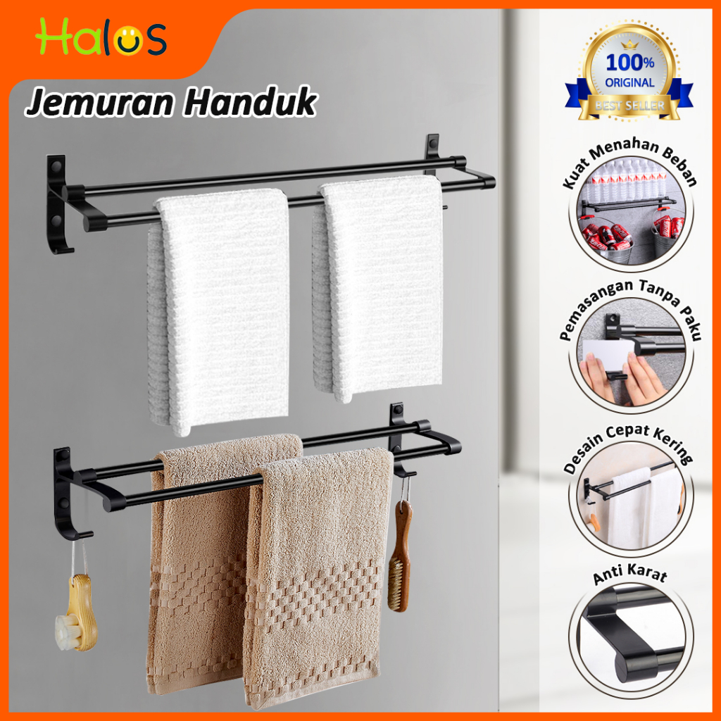 Jual HALUS Gantungan Handuk Alumunium Kokoh Anti Karat Jemuran Handuk ...