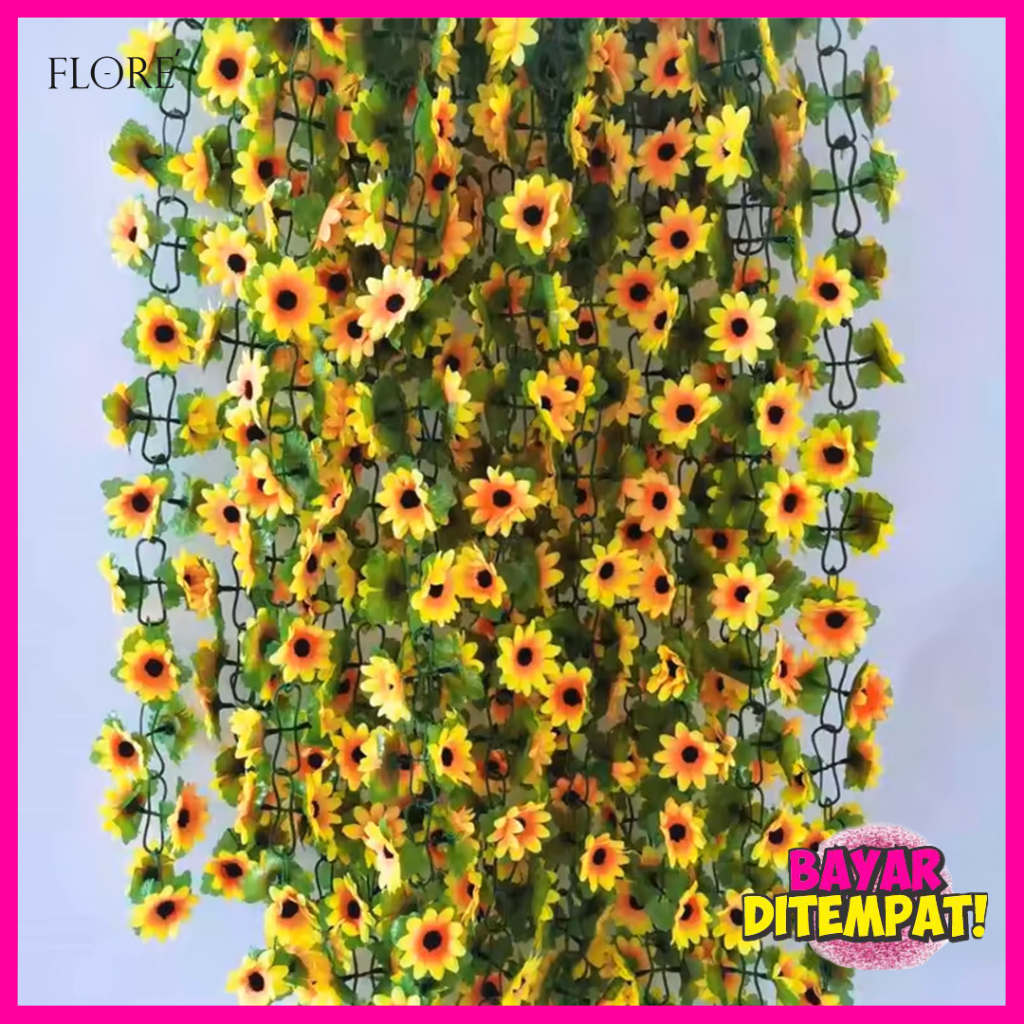 Jual Bunga Matahari Rambat 2 Meter/Bunga Juntai/Artificial Palsu ...