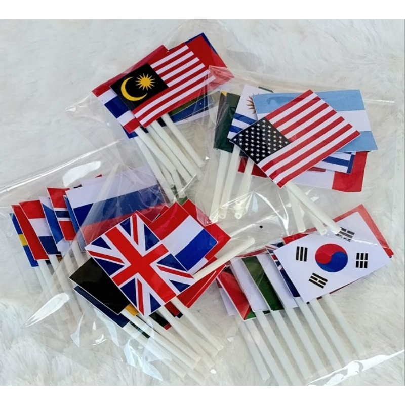 Jual topper bendera/hiasan kue ulang tahun bendera negara asia | Shopee ...