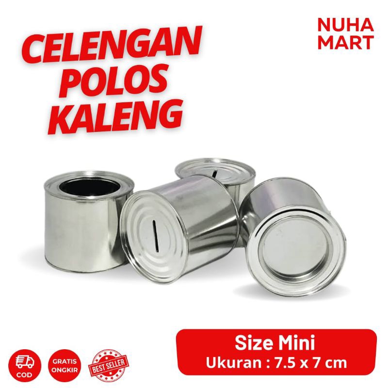 Jual Celengan Polos Mini 7.5x 7 cm Full Kaleng Tanpa Sticker Buka Tutup ...