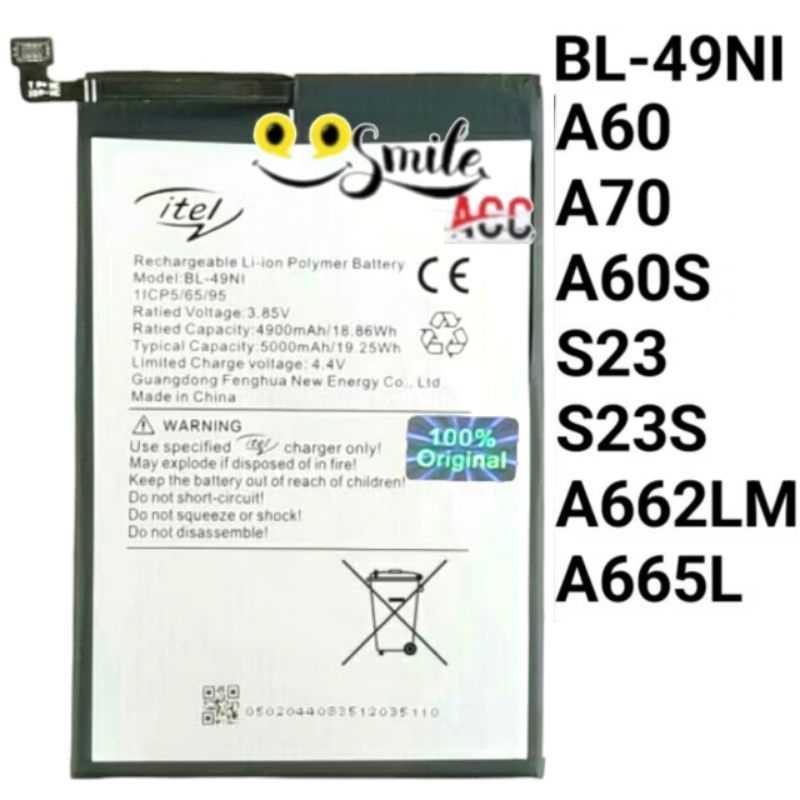 Jual Baterai itel A50 A667LP Itel P55 NFC A666LN A60 A70 A80 A60S S23 S23S Vision 5 A662LM A665L ...