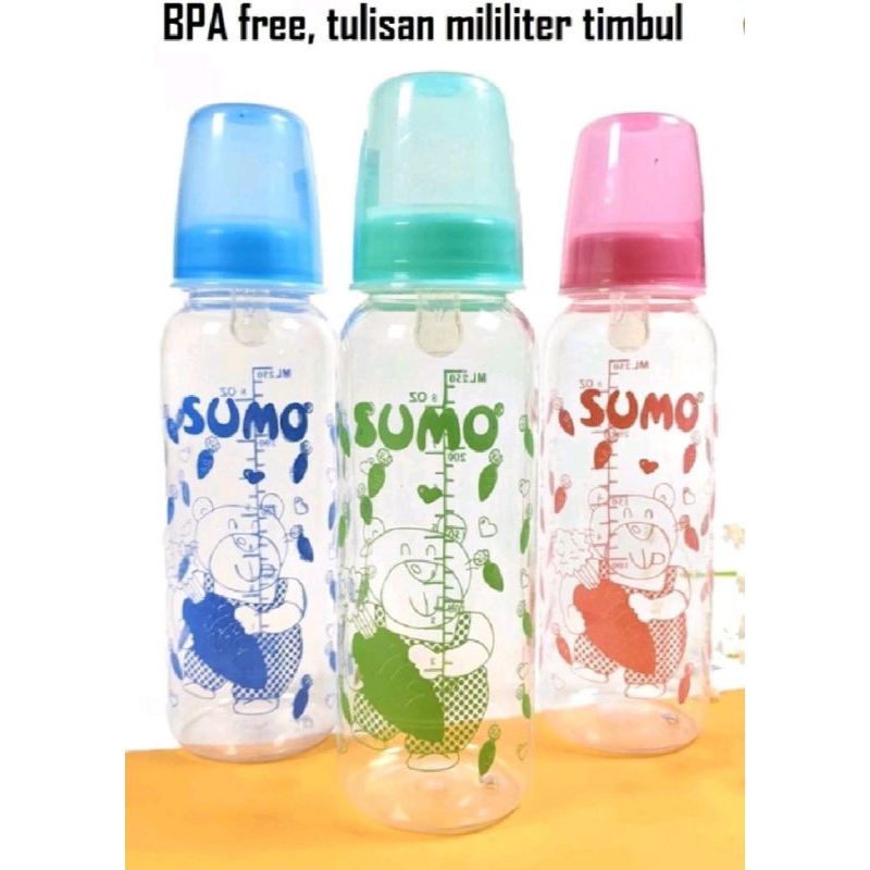 Jual BOTOL DOT susu | ASI Sumo ninio round bottle BPA free 250ml ...