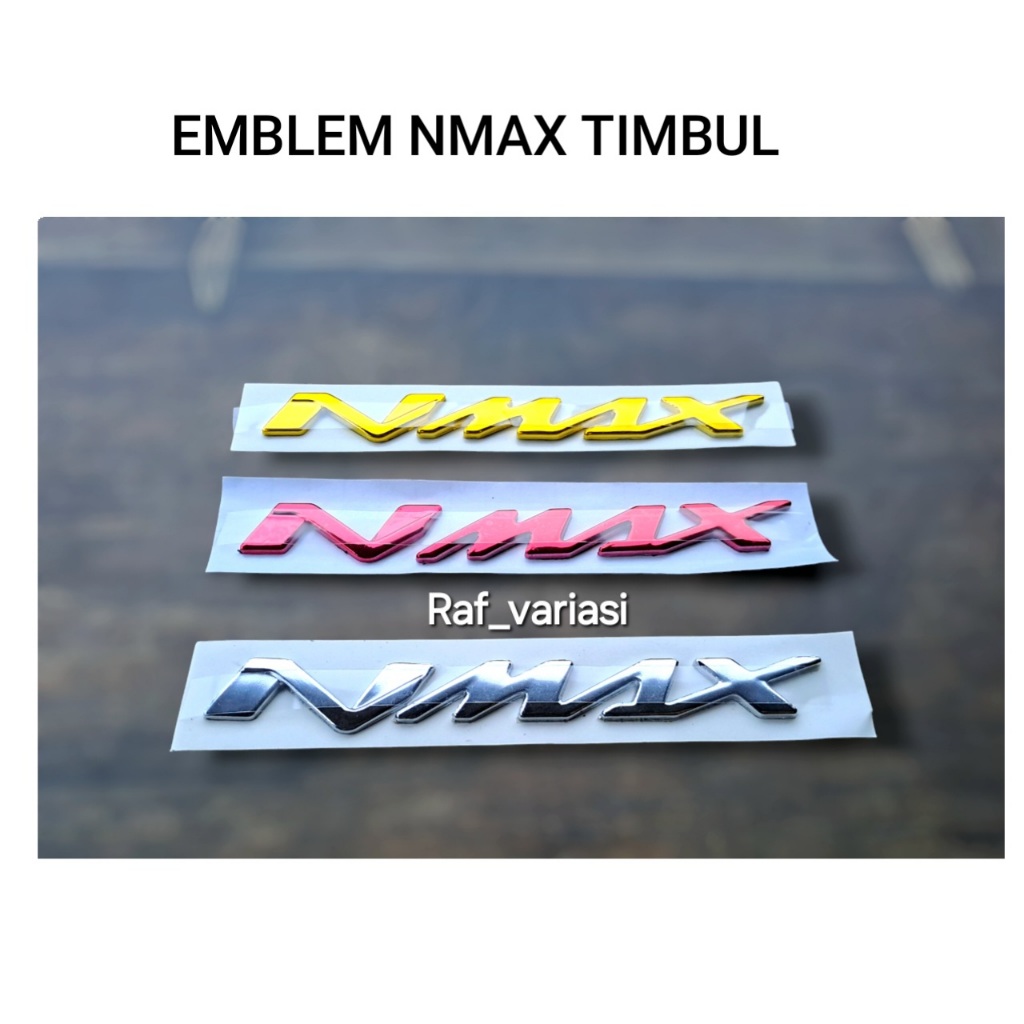 Jual Emblem Yamaha N MAX 3D timbul Nmax sepasang chrome gold merah ...