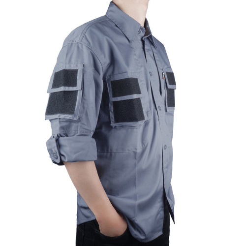 Jual ZHON ARMY Kemeja PDL Outdoor Abu | Shopee Indonesia