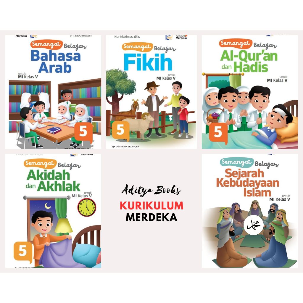 Jual Buku Paket Kelas 5 MI Kurikulum Merdeka - Erlangga | Shopee Indonesia