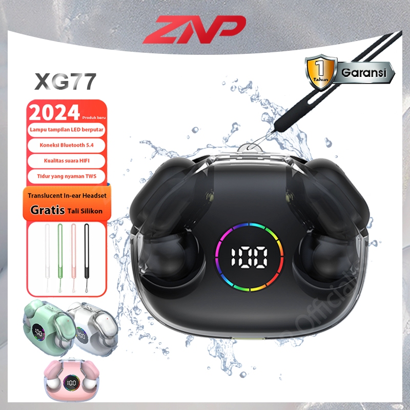 Jual ZNP XG77 TWS Ture Wireless Bluetooth 5.4 Headset Marquee LED ...
