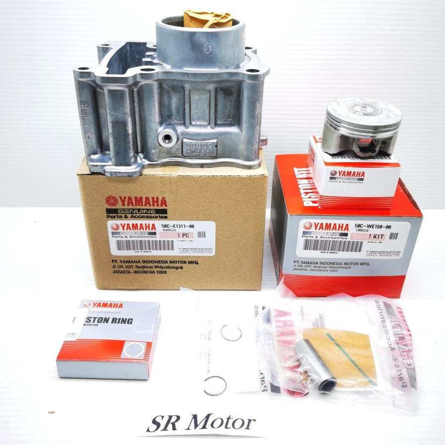 Jual boring blok block seher piston set komplit jupiter mx pnp mx new 135 original yamaha 50C ...