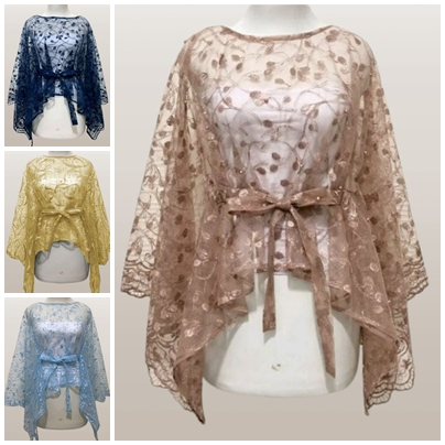 Jual Brokat Kondangan Atasan Outer Kebaya Tille Tulle Pita Baju Wanita ...