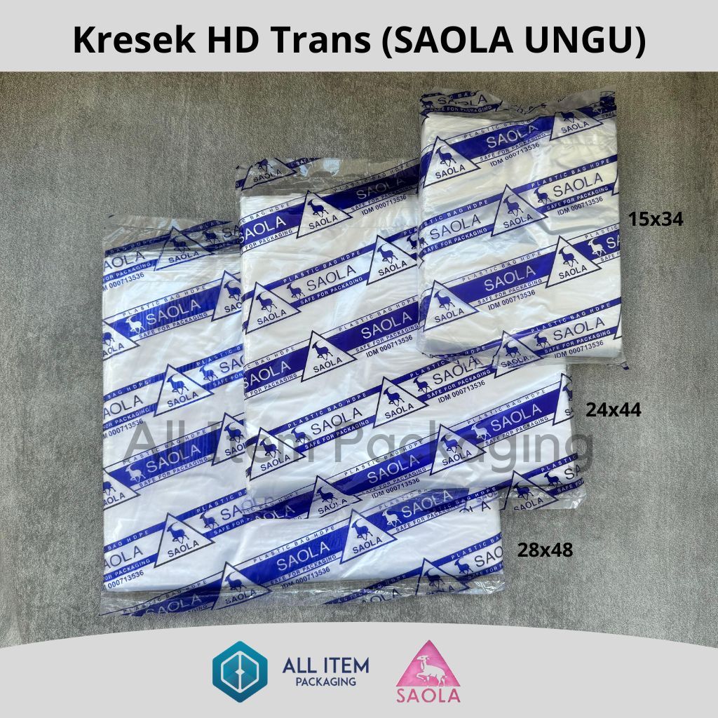 Jual Kresek HD SAOLA Ungu 15x34 24x44 28x48 Trans / Kantong Plastik ...