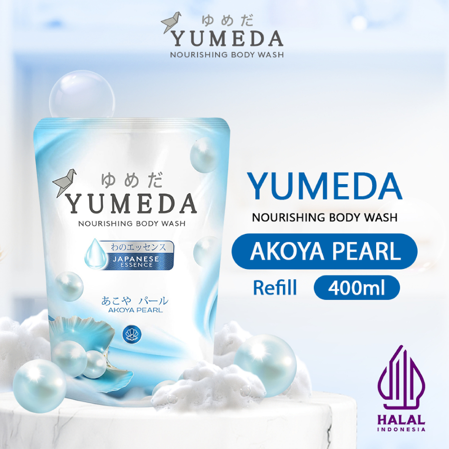 Jual YUMEDA Nourishing Body Wash Akoya Pearl Pouch 400mL | Shopee Indonesia