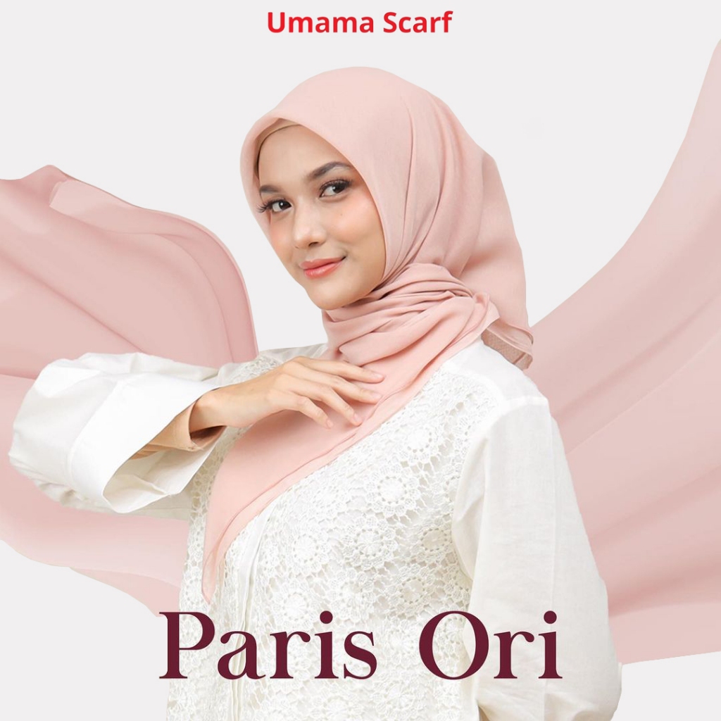 Jual 𝗨𝗠𝗔𝗠𝗔 𝗦𝗖𝗔𝗥𝗙 - Hijab Segi Empat PARIS ORI Umama Scarf Meta Logo ...