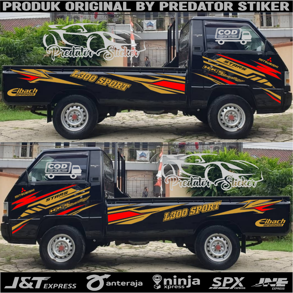 Jual Cutting Stiker Mobil Pickup L300 Stiker Striping stars Mobil ...