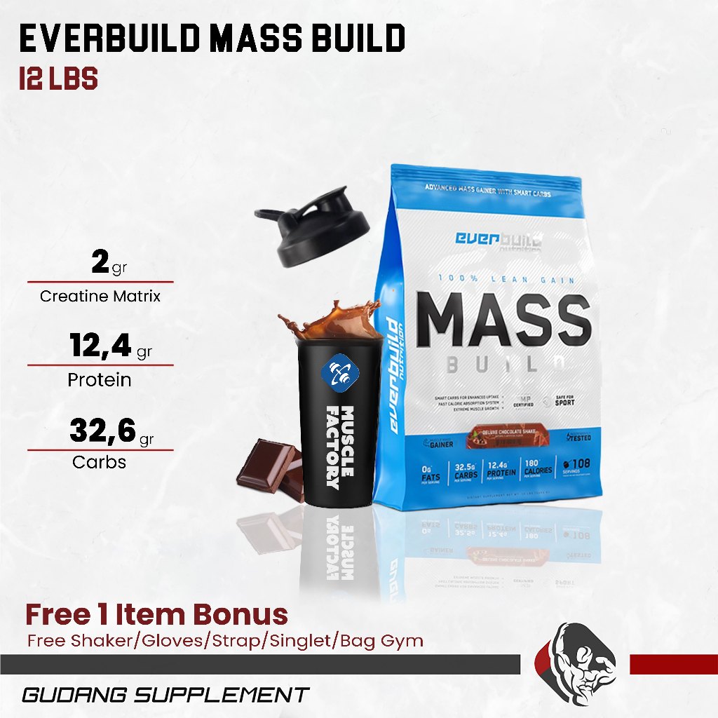 Jual Everbuild Mass Build Gainer 12 Lbs Lean Gain | Shopee Indonesia