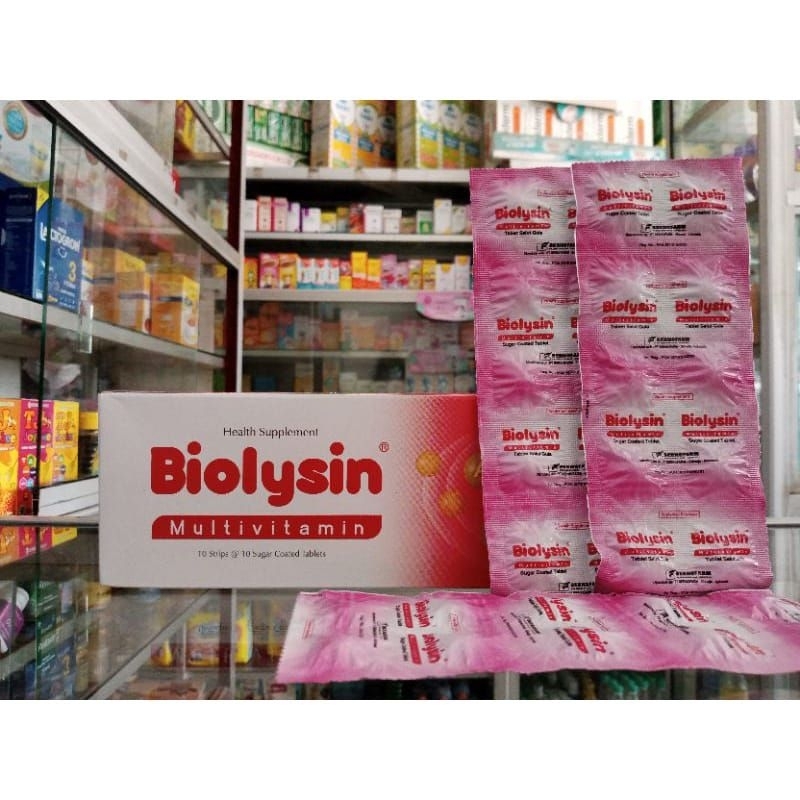 Jual BIOLYSIN MULTIVITAMIN TABLET 1 STRIP @10 TABLET - ED 01/2026 ...