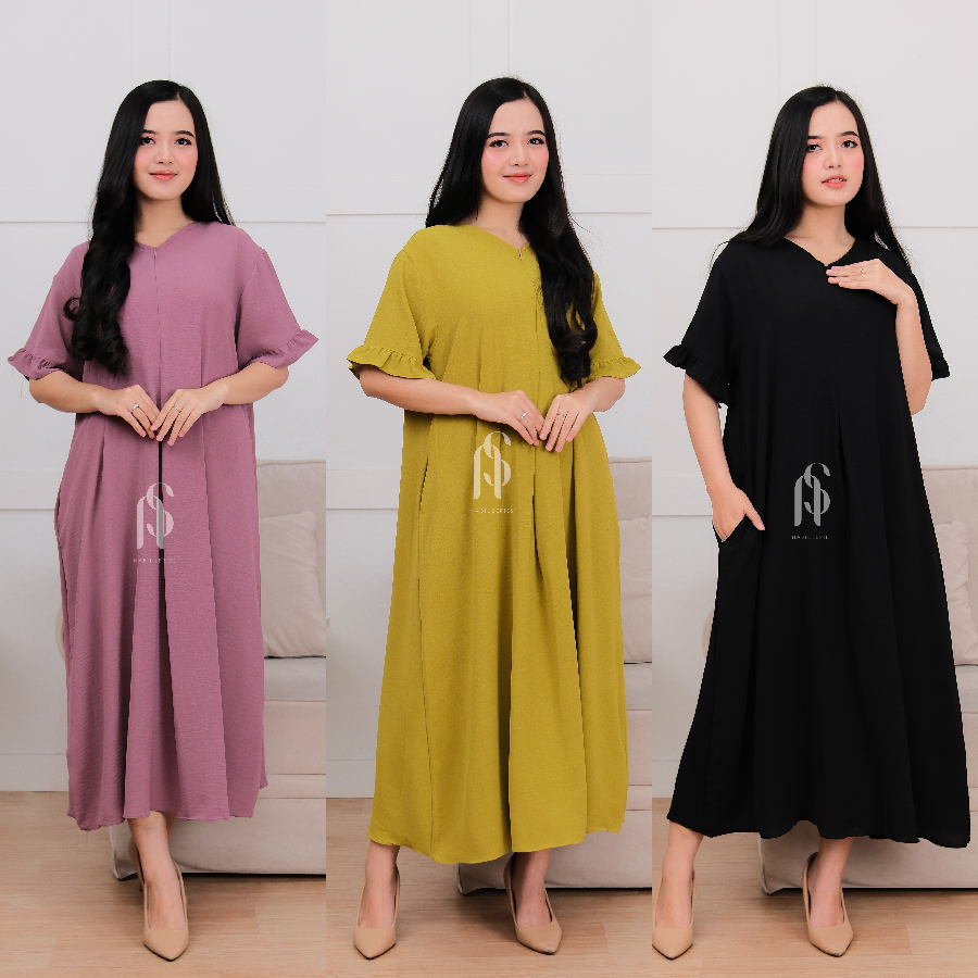 Jual Daster Cringkle Zaneta Long Clasicc Busui Friendly Homedress ...