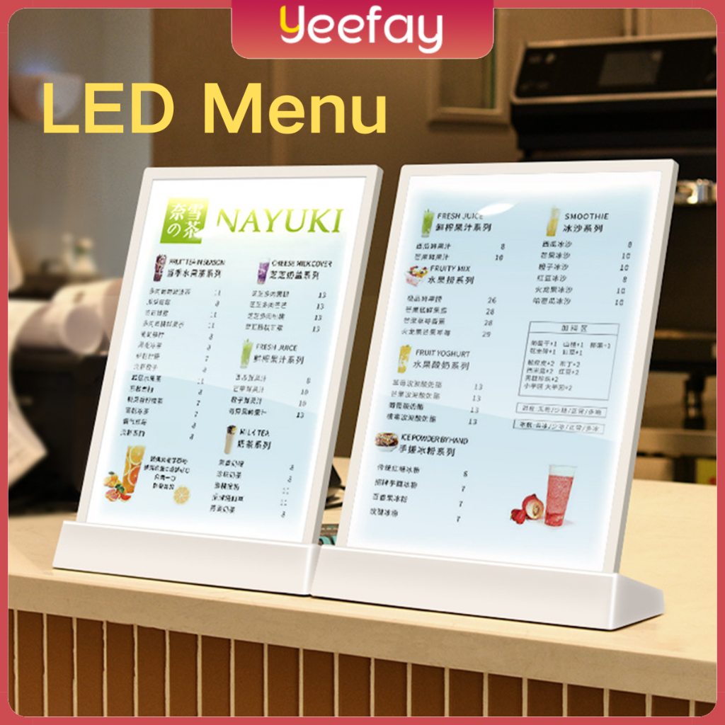 Jual A4 LED Menu Board Frame Bingkai Display Poster LED Lampu Akrilik ...