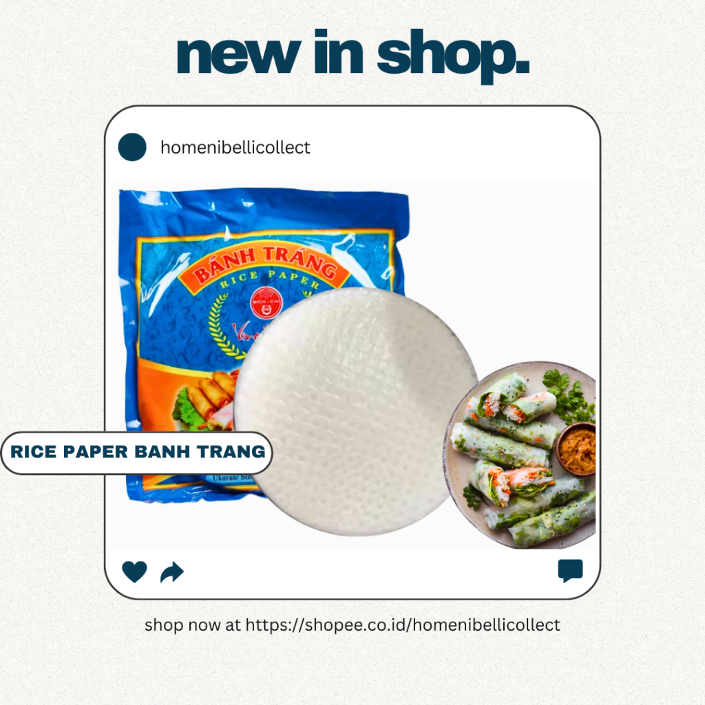 Jual Rice Paper Banh Trang Vietnam Kulit Hakau Halal, Transparan, dan ...