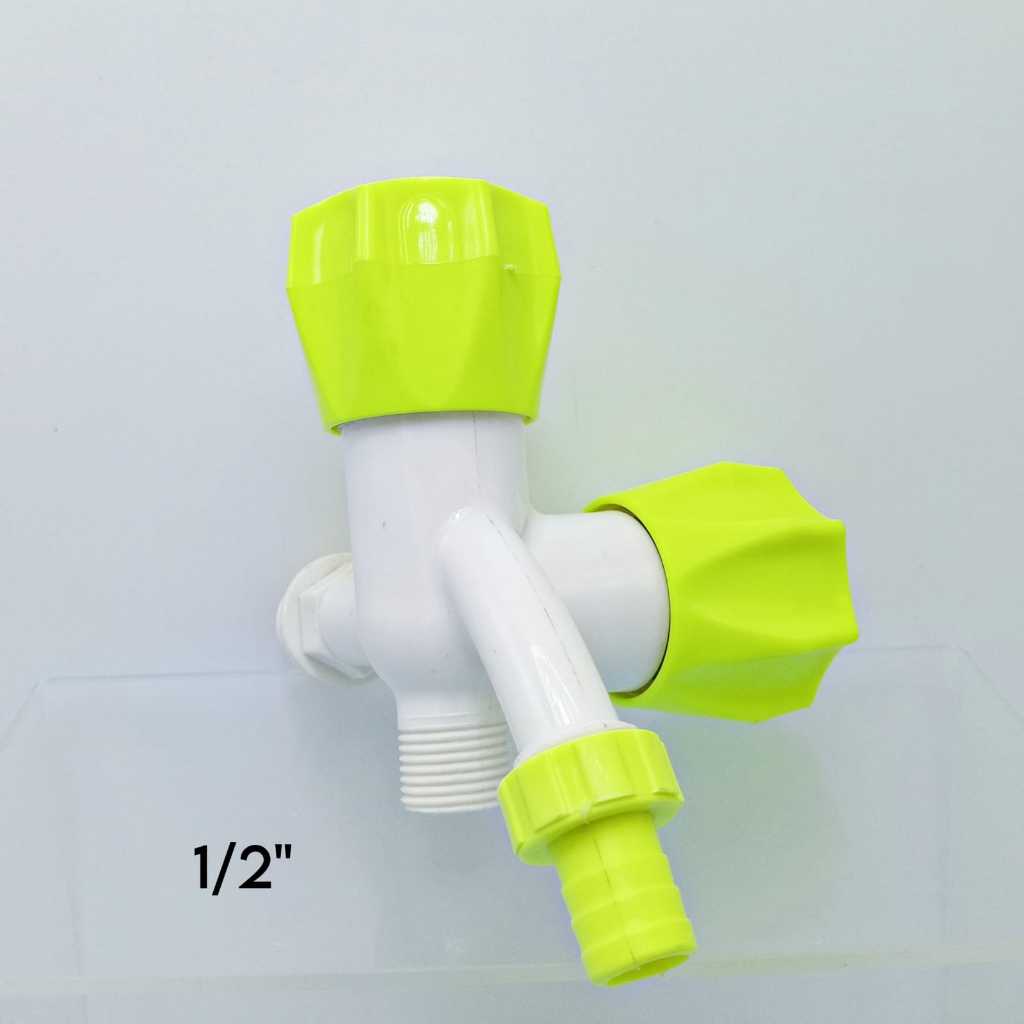 Jual KRAN DOUBLE PVC FTA / KRAN TEMBOK | Shopee Indonesia