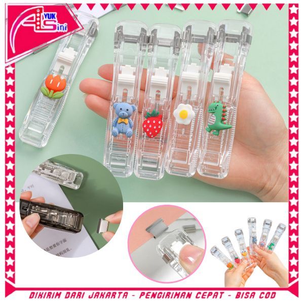 Jual AS Kliper Penjepit Kertas Stapler Dorong Paper Clips Poratble ...